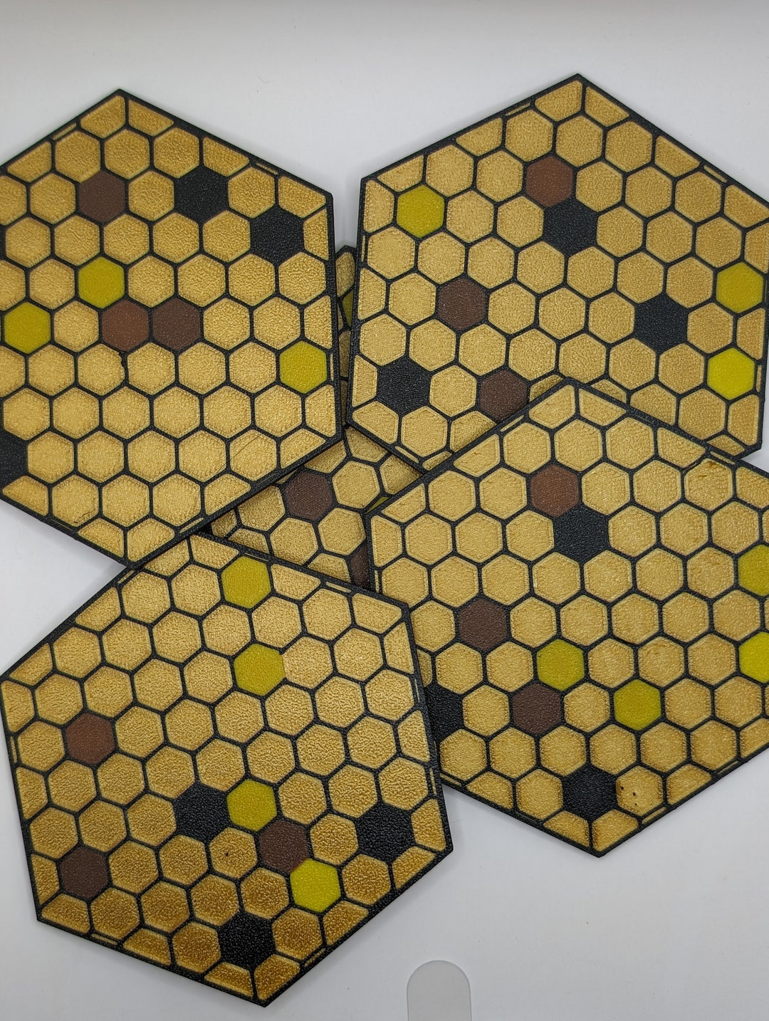 Bee-inspired Hexagon Coasters - 3D Printed, Supports Local Beekeeping ...