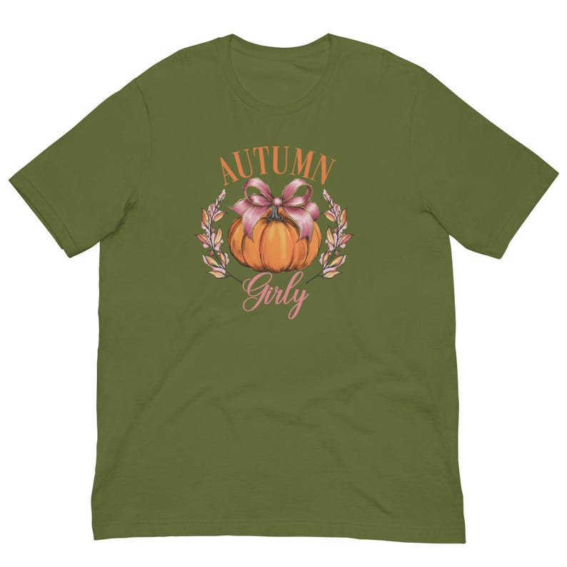 Autumn Girly T-shirt Fall Girl Autumn Girl Cozy Season Tee Fall Floral ...
