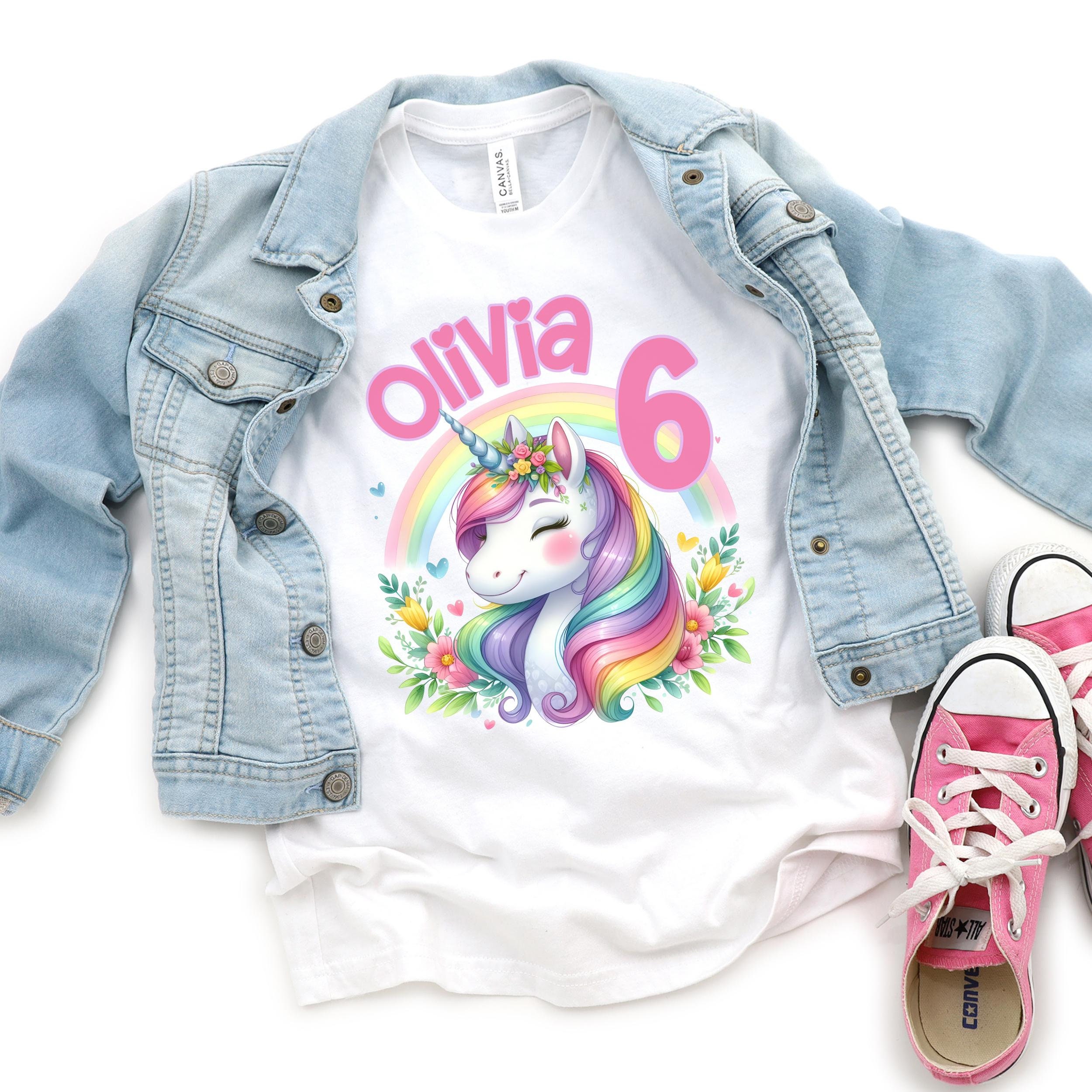 Custom Unicorn Birthday Shirt, Custom Name Shirt, Unicorn Custom Age ...
