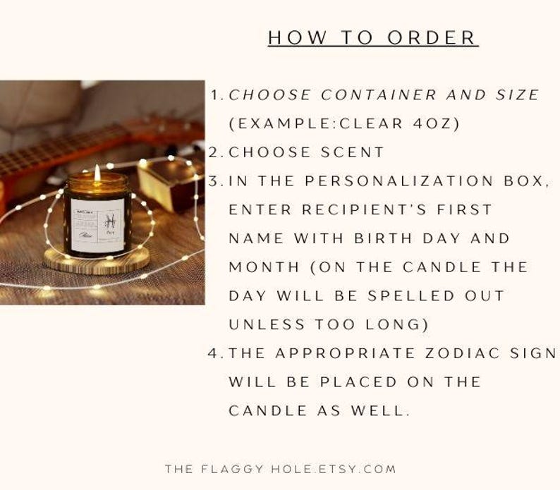 Personalized Candle Birth Month March April May,astrology Zodiac Sign ...