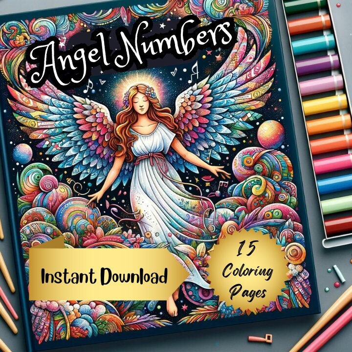 Angel Numbers Adult Coloring Pages- Fun Activity for Relaxation ...