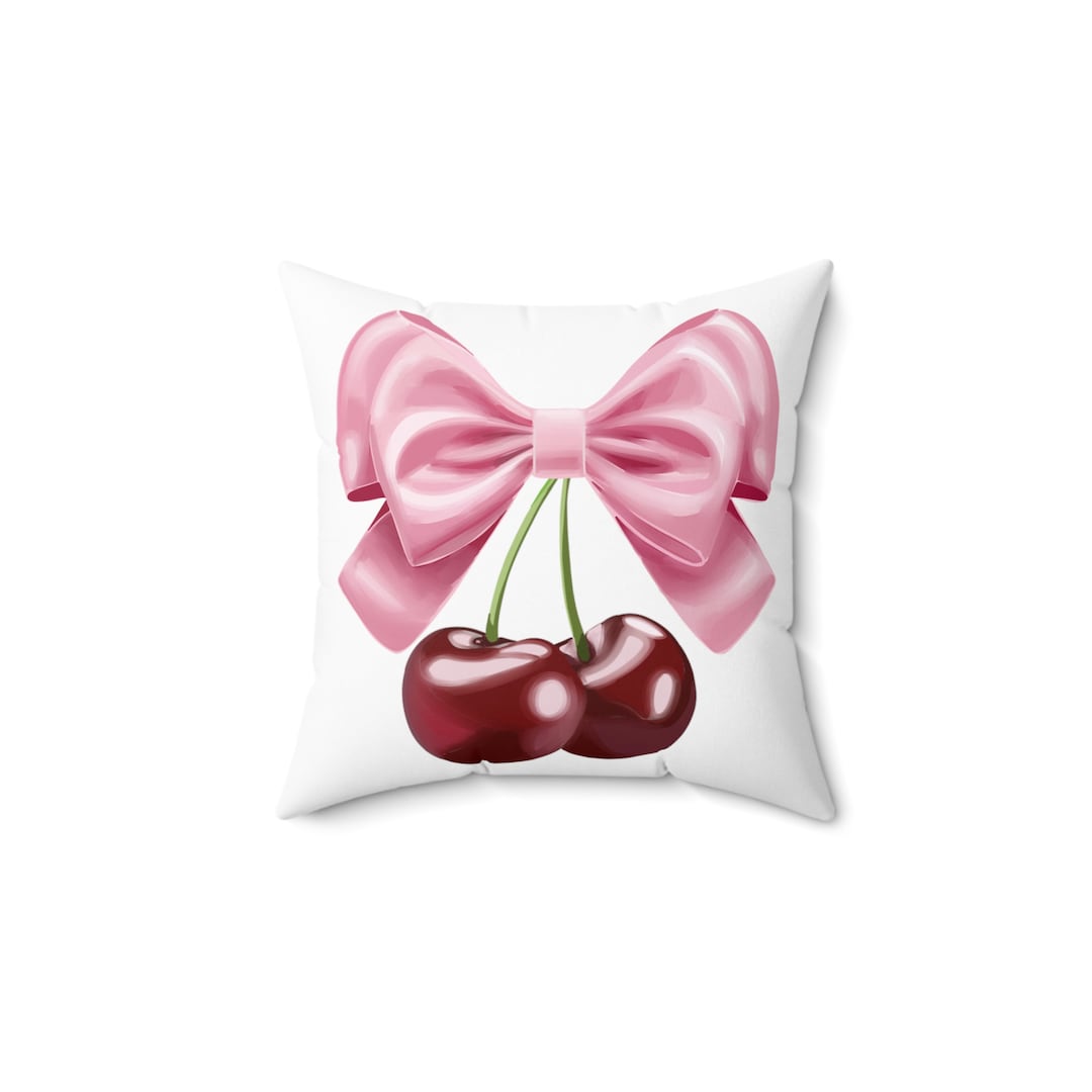 Coquette Pillow Coquette Decor Kawaii Pillow Kawaii Decor Cherry Pillow ...