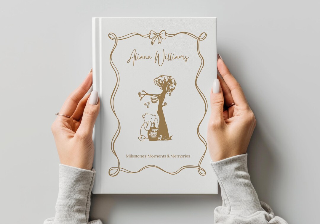 Personalized Baby Milestone Journal | Vintage Pooh & Friends Keepsake ...