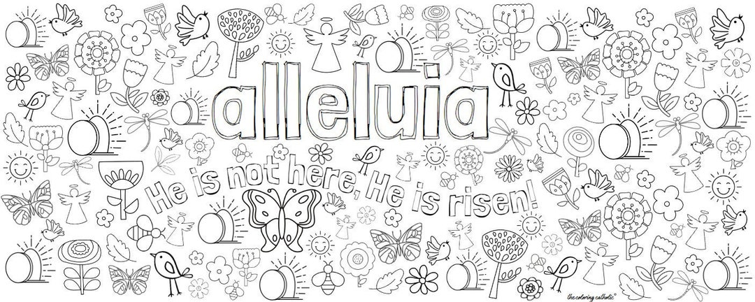 Alleluia - Giant Coloring Banner, 5ft X 2ft - Etsy