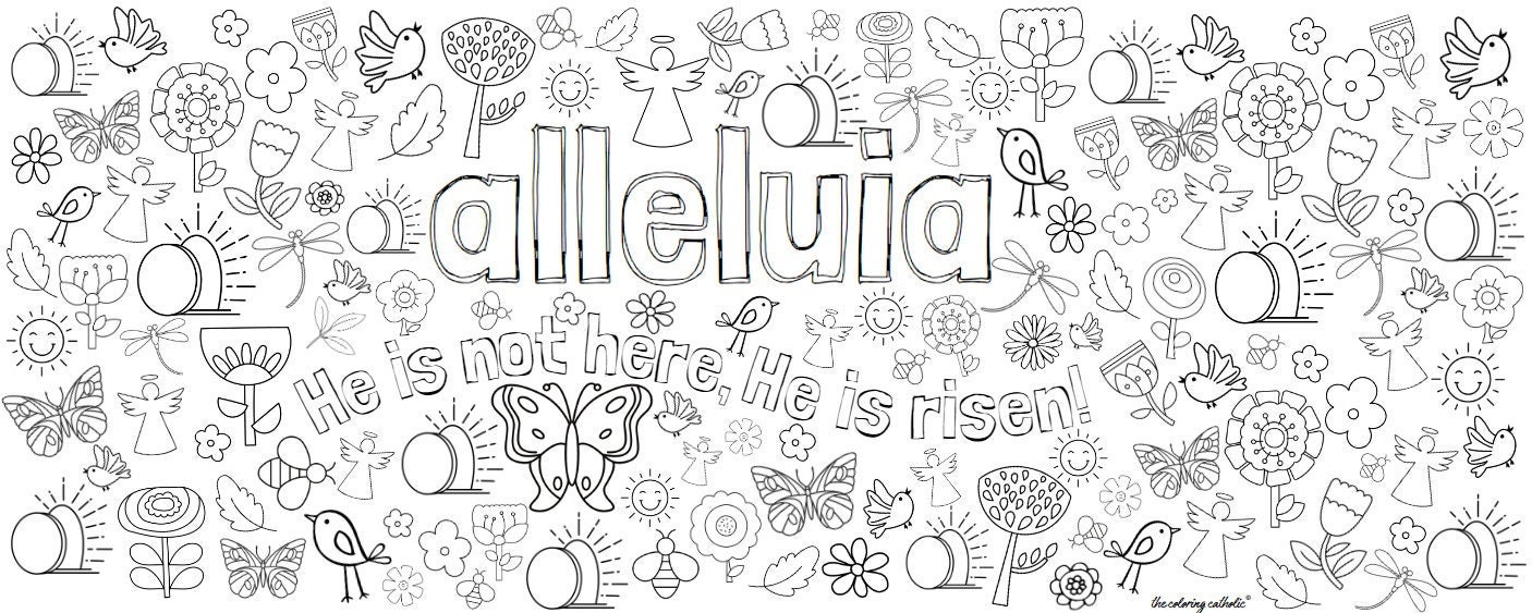 Alleluia - Giant Coloring Banner, 5ft X 2ft - Etsy