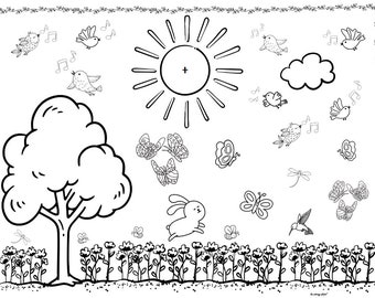 Sonburst - Giant Coloring Banner Digital Download, 48in X 36in ...