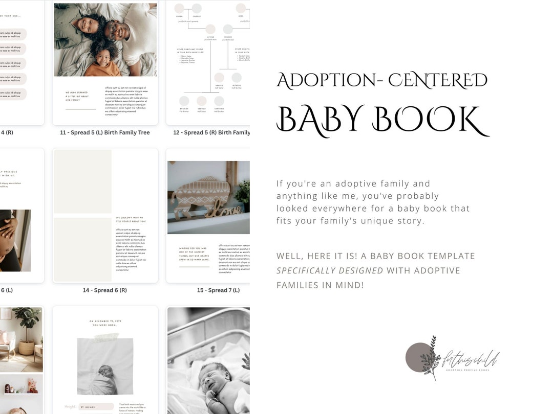 Adoption Centered Baby Book Template - Etsy