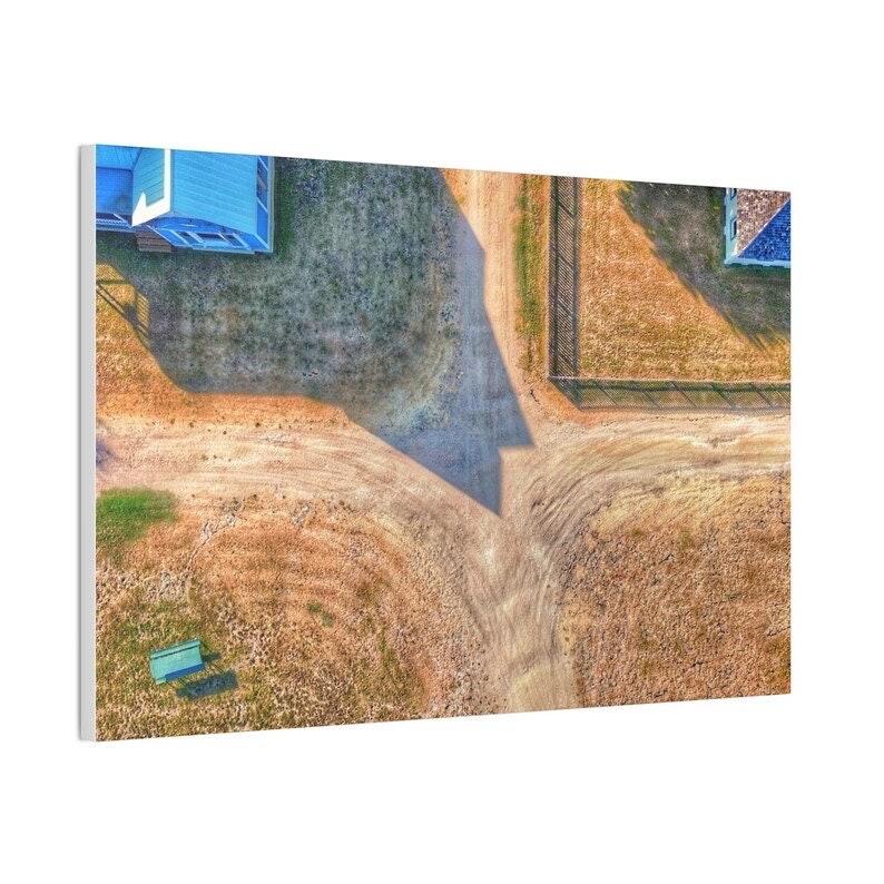 Dirt Crossroad Top Down Aerial Photo, Country Road Drone Photo Digital ...