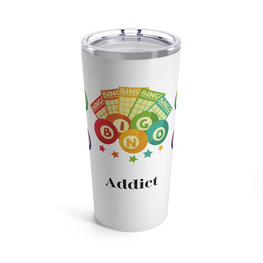 Bingo Addict Tumbler 20oz, Bingo Gift, Bingo Lover, Bingo Player, Bingo ...