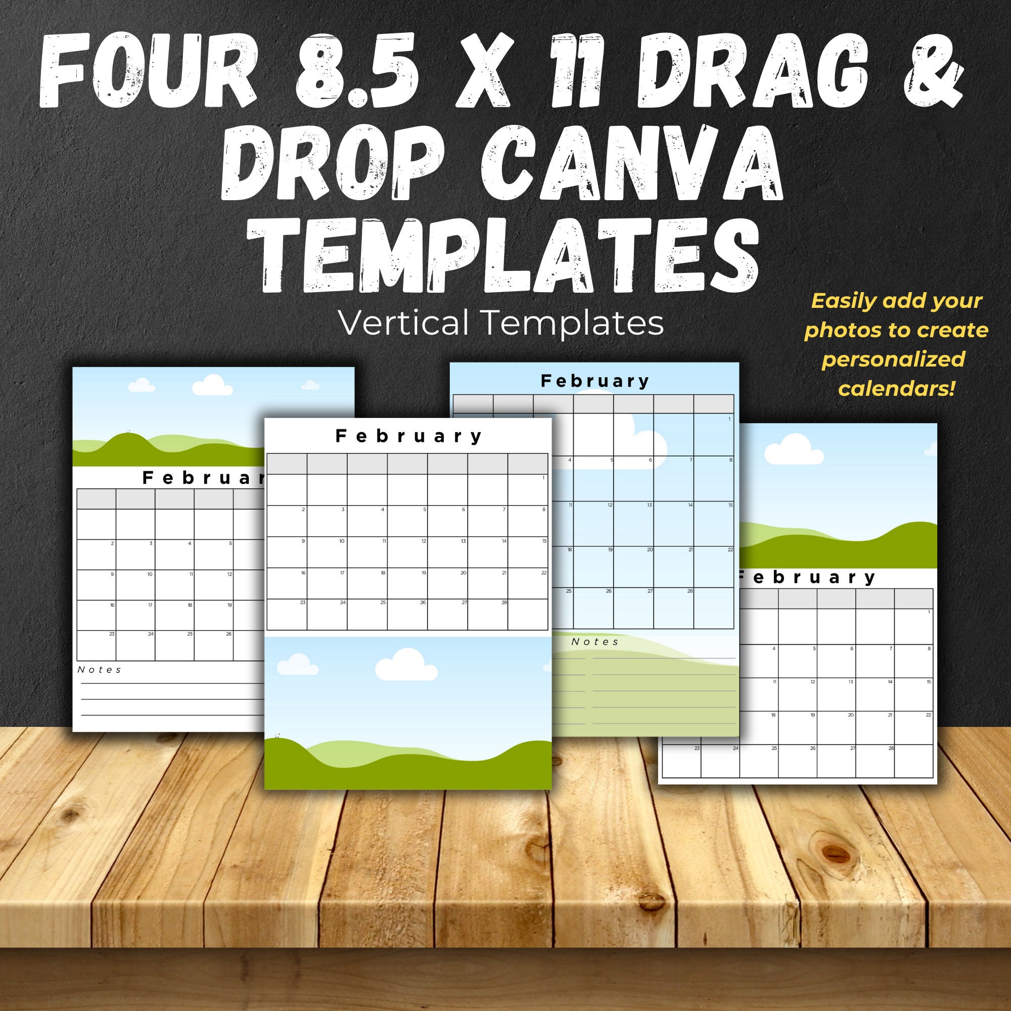 2025 Fully Editable Calendar Canva Frame Template Mega Bundle Instant ...