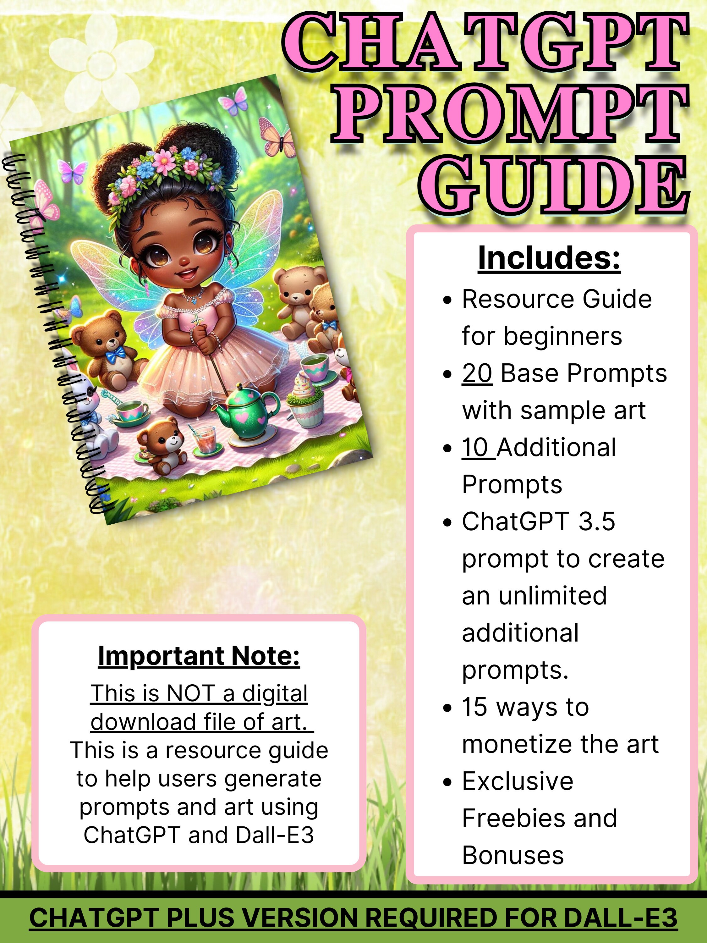 Dall-e3 & Chatgpt V4 Ai Art Prompt Guide | Includes 18 Prompts | Sample ...