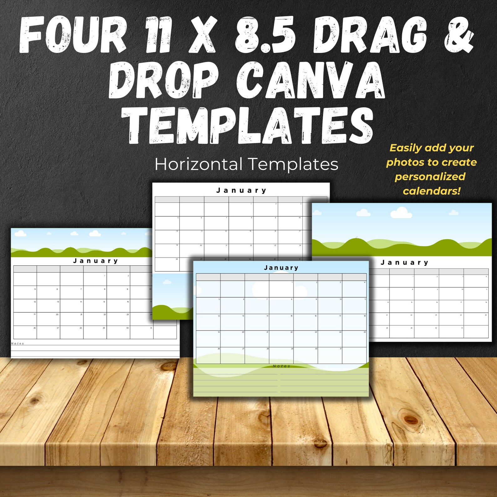 2025 Fully Editable Calendar Canva Frame Template Mega Bundle Instant ...