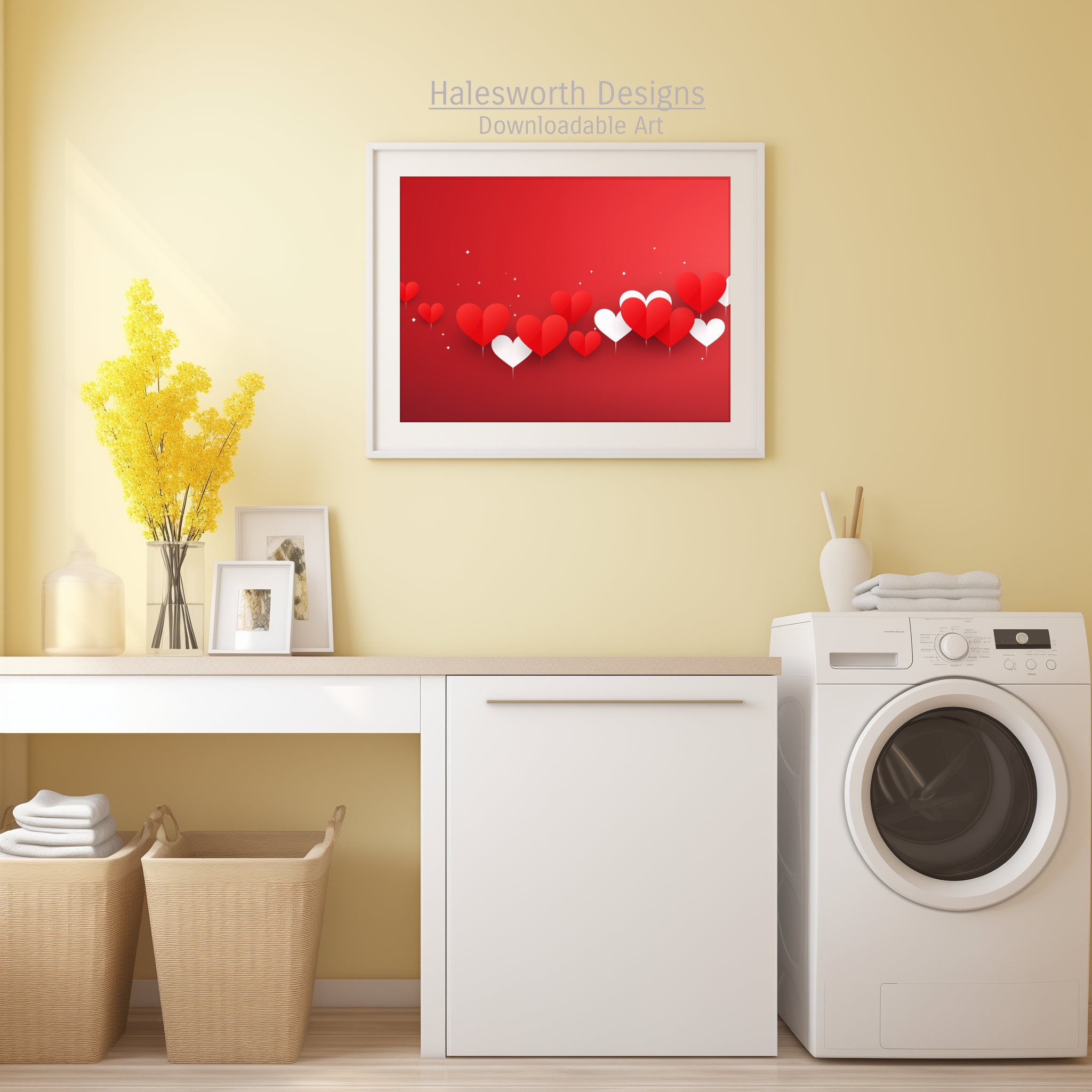 Red Heart Papercut Backgrounds: High-res Digital Download, Delicate ...