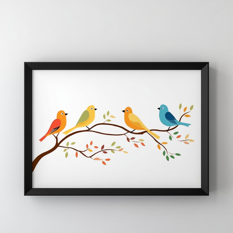 Colorful Bird Art - Etsy