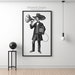 Vintage Retro Victorian Man Digital Art: Cowboy Mustache Radio ...