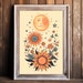 Golden Age Moon With Sunflowers High-res Digital Art Download, Dreamy ...