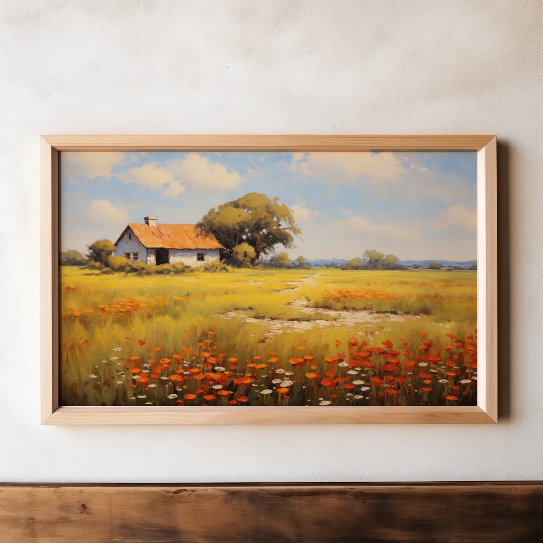 Southern Countryside Bliss: Realistic Landscape Digital Art, High-res ...