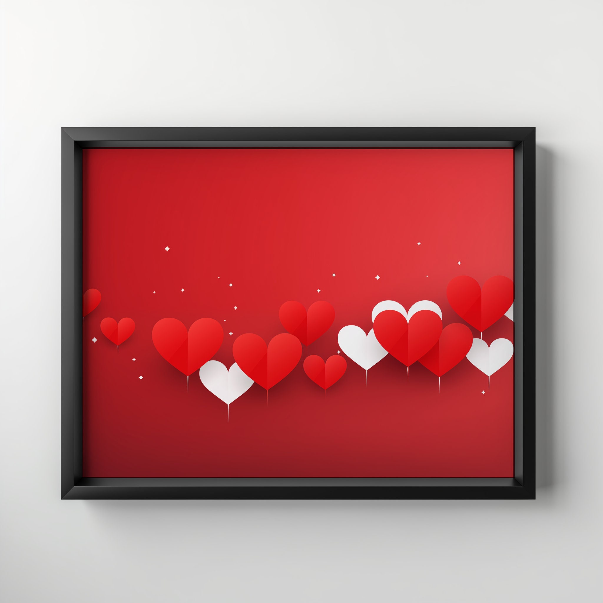 Red Heart Papercut Backgrounds: High-res Digital Download, Delicate ...