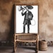 Vintage Retro Victorian Man Digital Art: Cowboy Mustache Radio ...