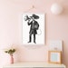 Vintage Retro Victorian Man Digital Art: Cowboy Mustache Radio ...