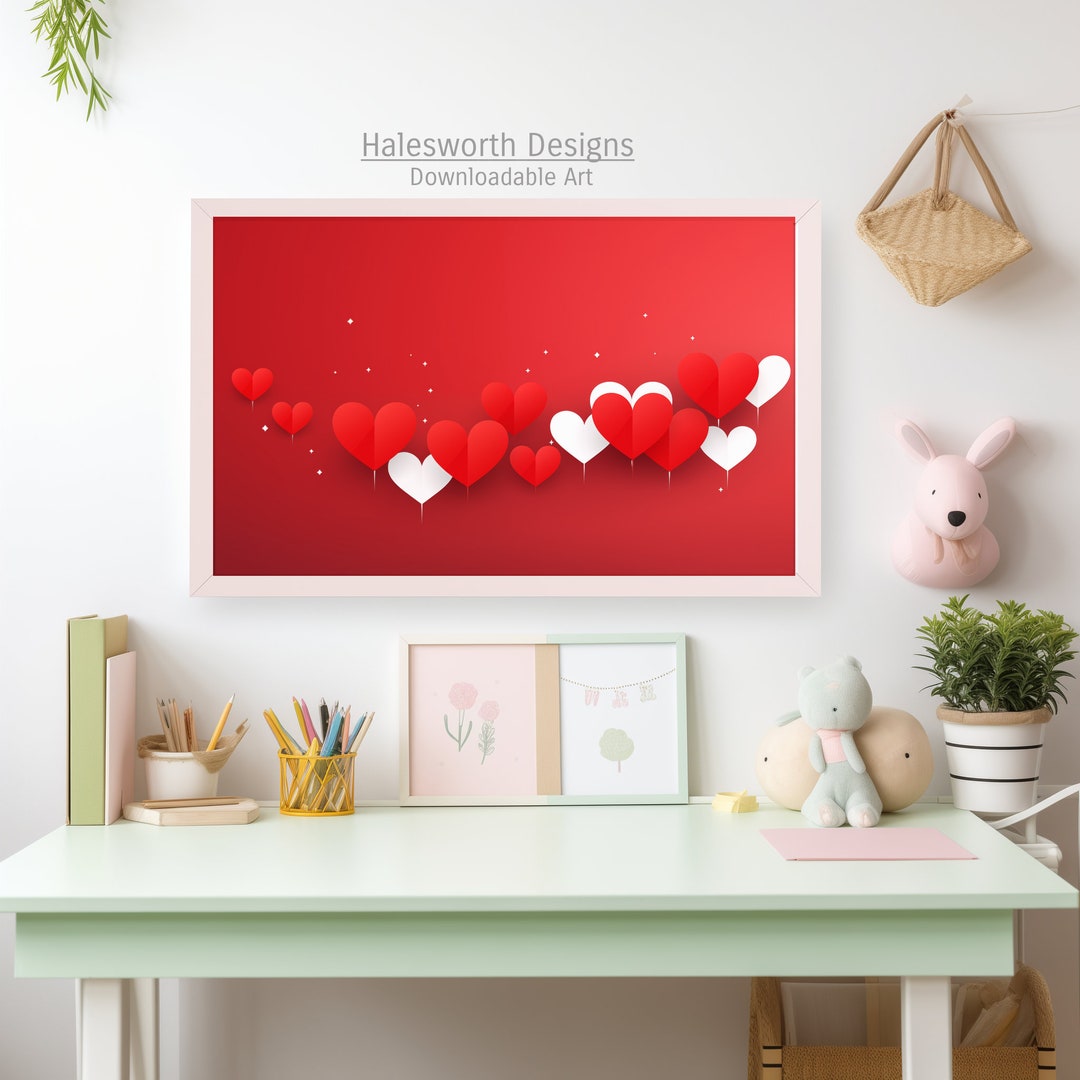Red Heart Papercut Backgrounds: High-res Digital Download, Delicate ...