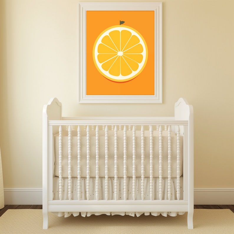 Digital Download: Retro Orange Minimalist Still Life Art, High-res Flat ...