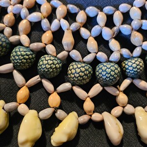 Seed Pod Cowrie Shell Collar Bib Necklace Boho Festival Coachella ...