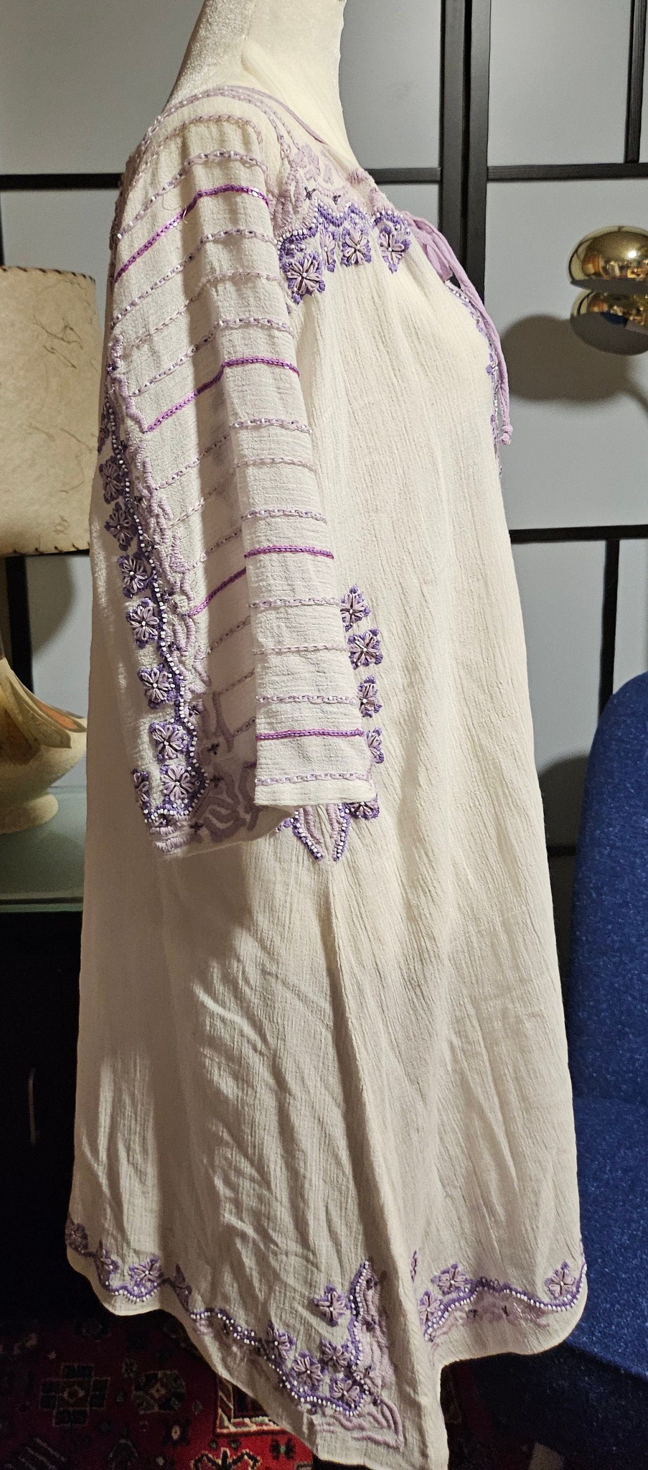 Y2K Designer Luxury Brand Calypso St. Barth Woman's White Purple ...