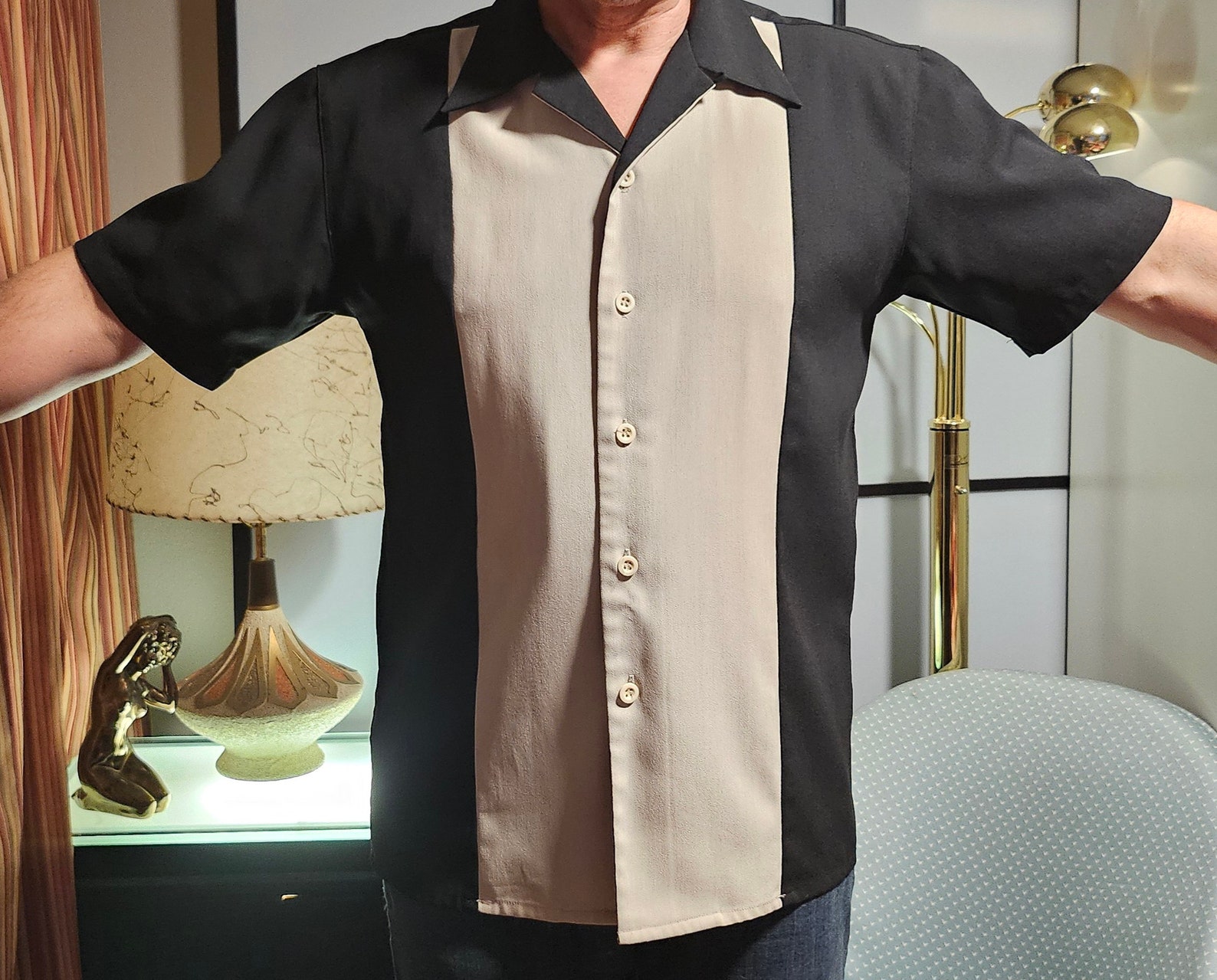 Vintage 1990's Pronti Collection by Phita Black Ivory Bowling Style ...