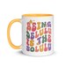 Being Delulu is the Solulu Mug, Colourful Funny Era Text Groovy Mug ...