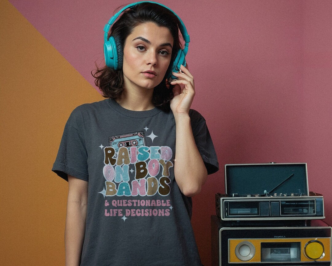 Raised on Boy Bands T-shirt, 90's Boy Band Tee, Nostalgic Music Mixtape ...