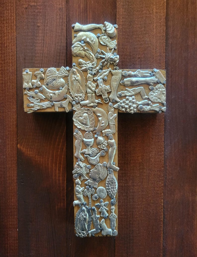 Large Wooden Milagros Cross - Etsy