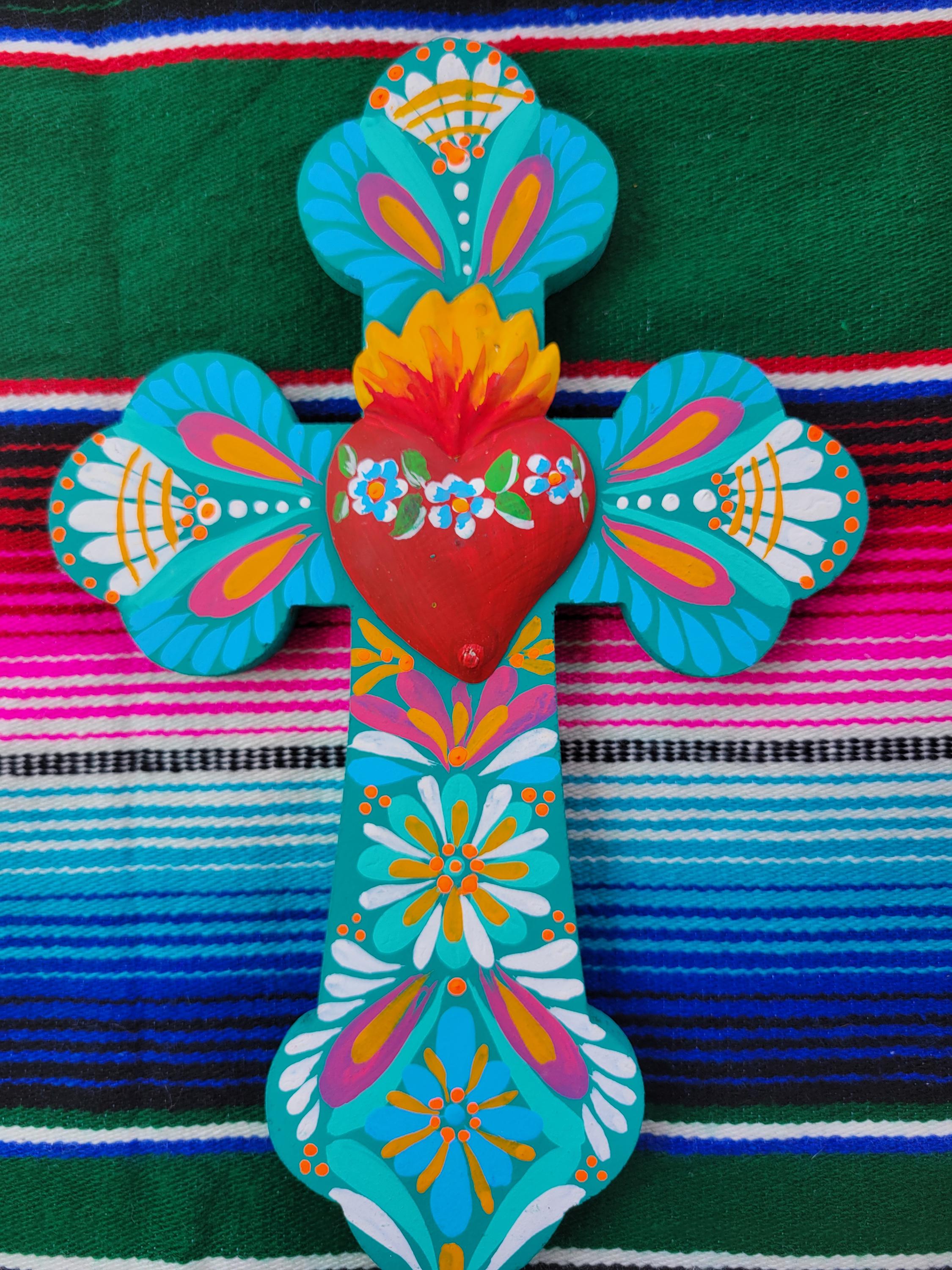 XL Hand Painted Wooden Cross - Etsy