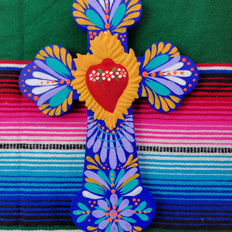Painted Cross - Etsy
