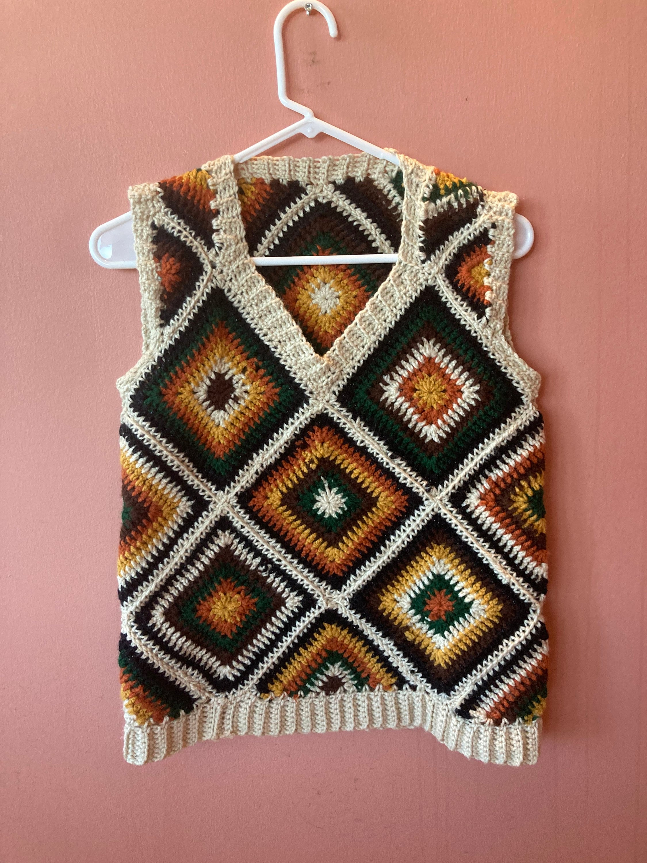 Diagonal Solid Granny Vest Pattern - Etsy