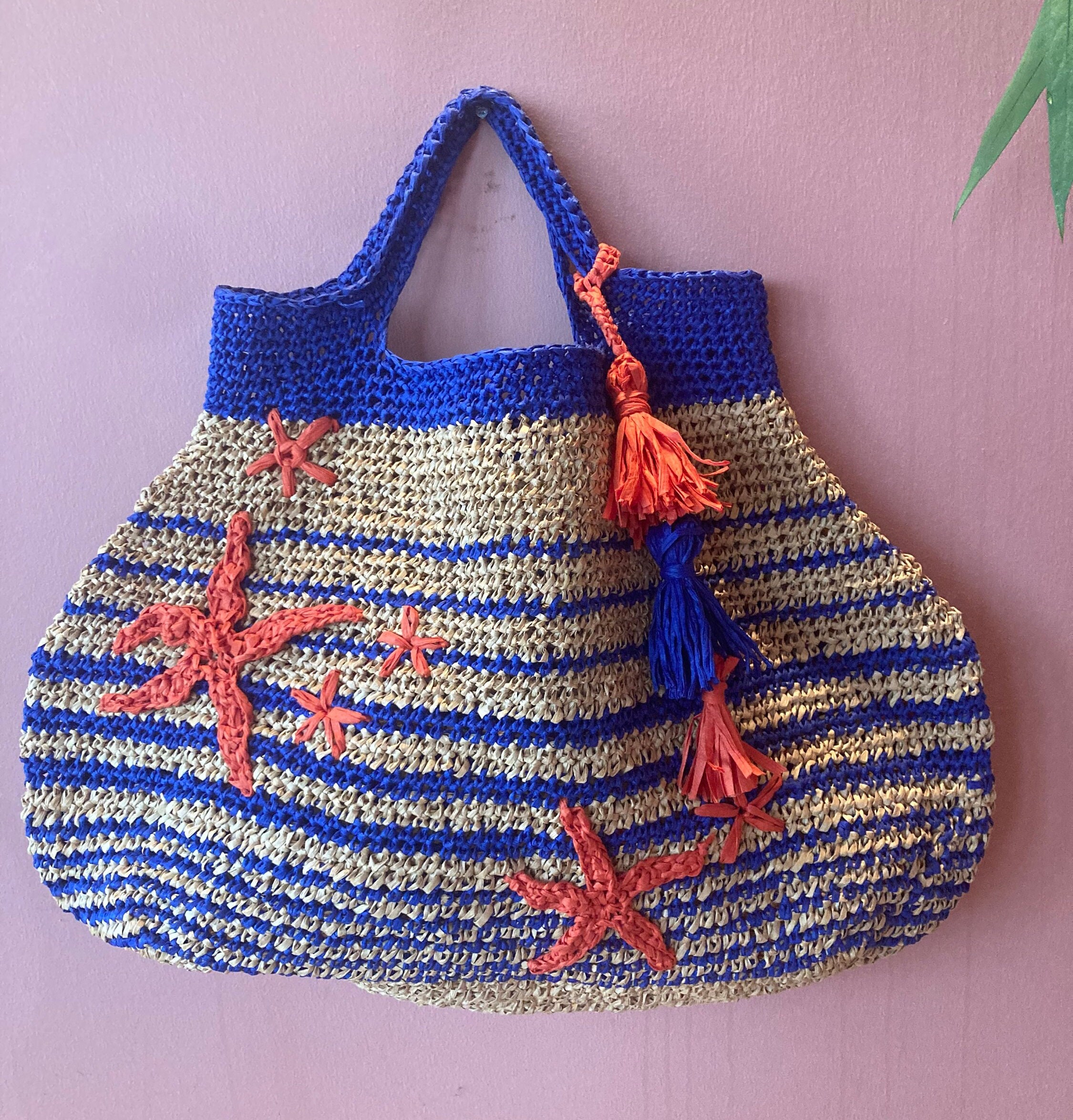 Raffia Sea Stars Beach Bag Pattern - Etsy