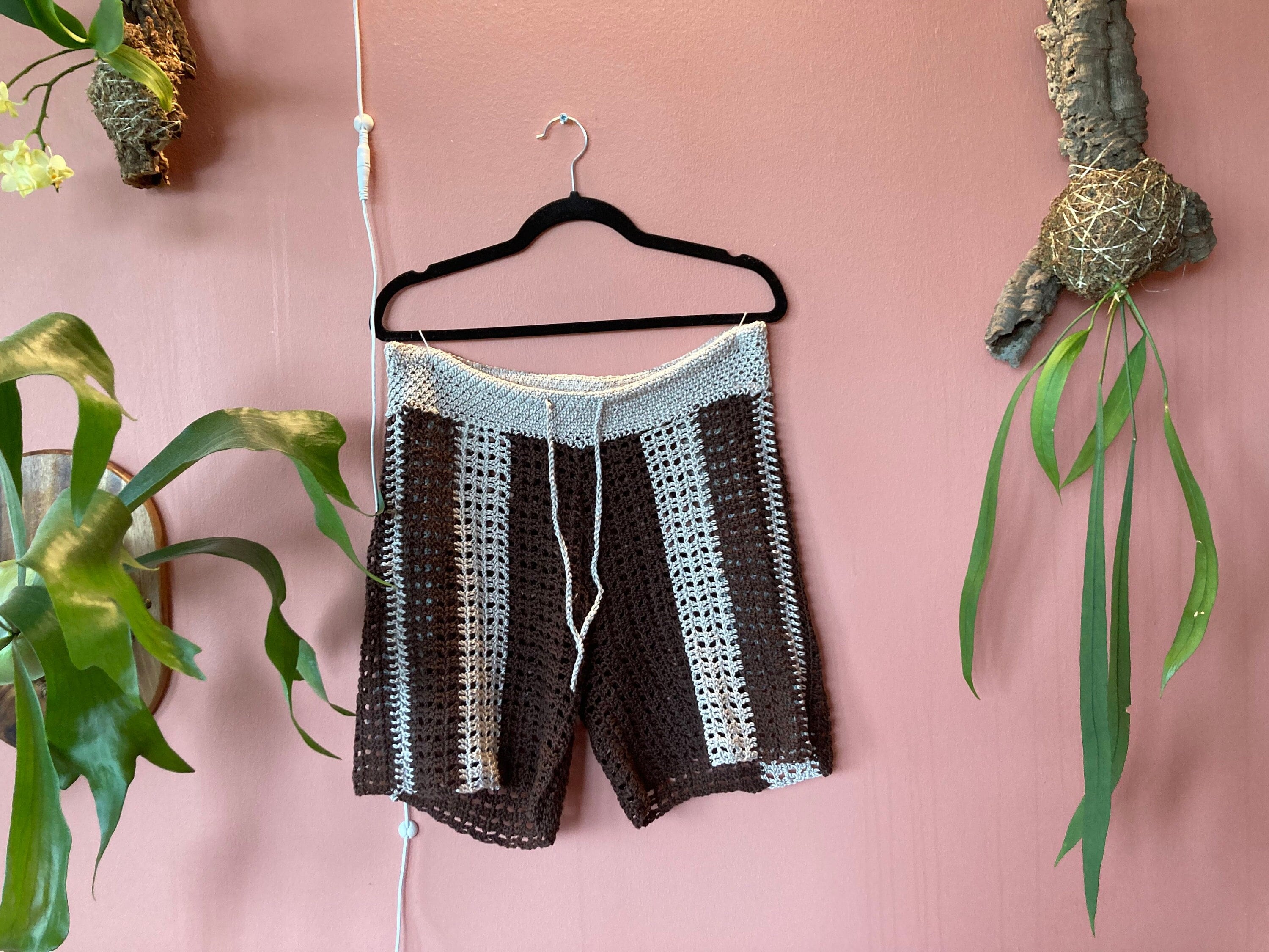 Striped Crochet Summer Shorts Pattern Etsy