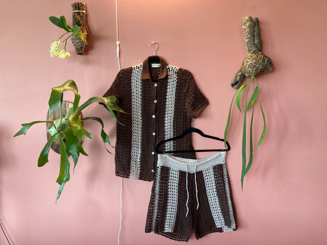 Striped Crochet Summer Shirt Pattern - Etsy