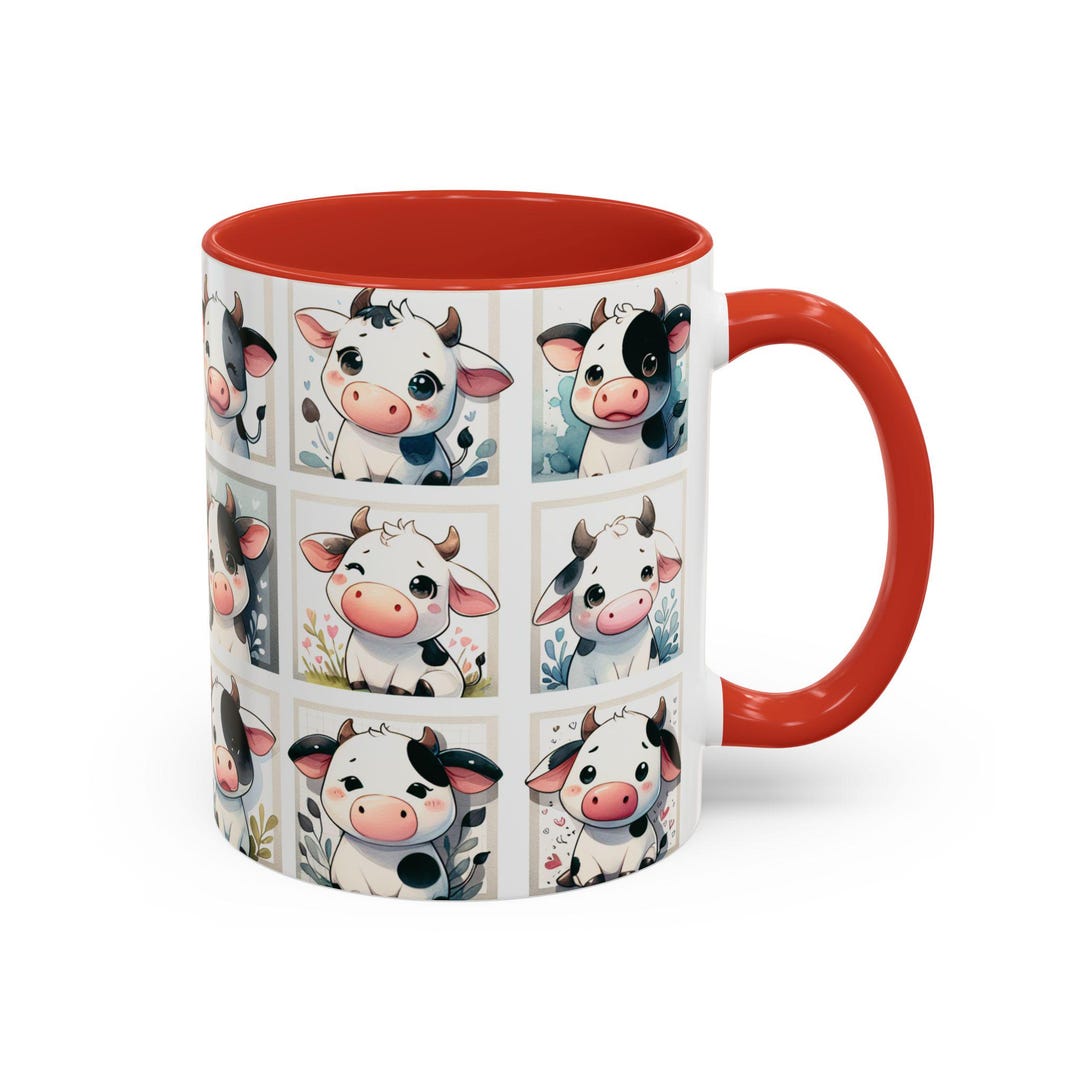Mug, Cute Cow Coffee Cup, Farm Animal Tea Mug, Funny Cow Lover Gift ...