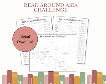 Read Across Africa Challenge, Bookshelf Printable, Reading Log, TBR ...