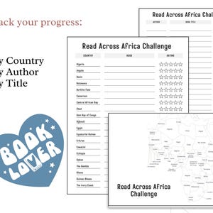 Read Across Africa Challenge, Bookshelf Printable, Reading Log, TBR ...