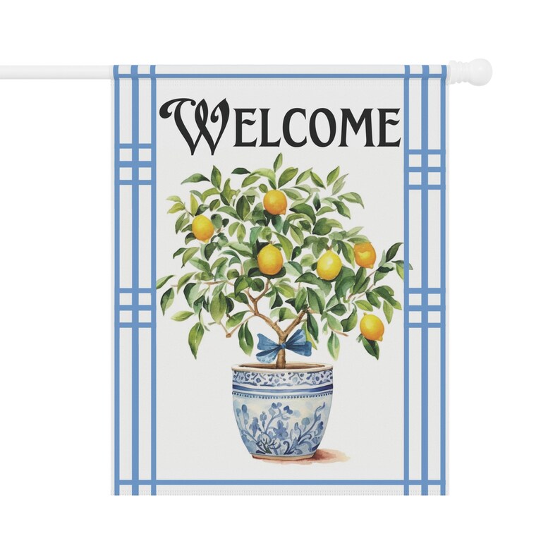 Southern Welcome Flag Seasonal Outdoor Decor Lemon Tree Greetings ...