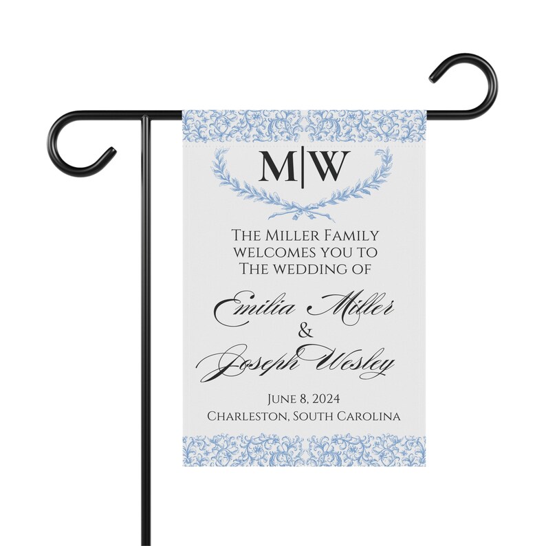 Personalized Wedding Ceremony Flag Outdoor Church Garden Flag ...