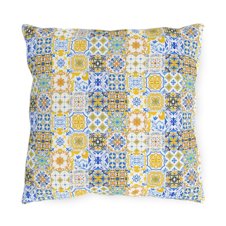 Italian Tile Outdoor Throw Pillows Mediterranean Tile Throw Pillows ...