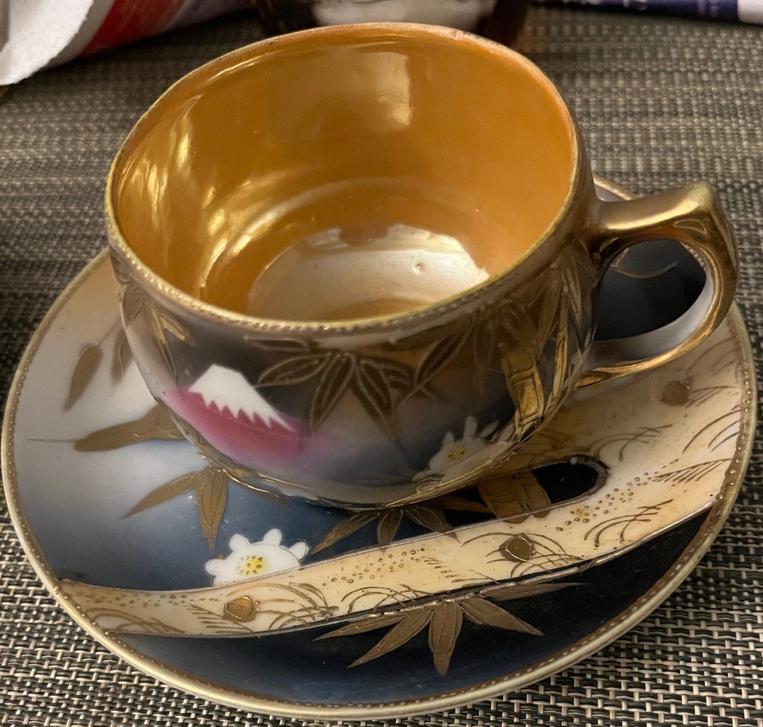 Unique Vintage Asian-inspired Teacup Set – Excellent Condition - Etsy