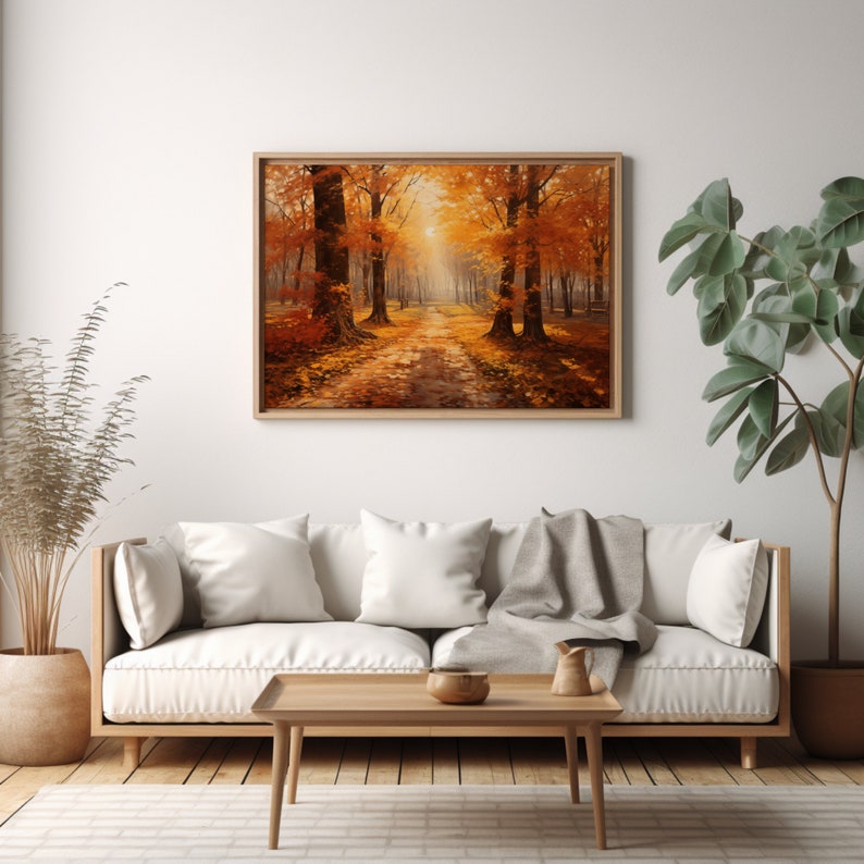 Autumn Landscape Print, Fall Landscape Printable Wall Art, Fall Wall ...