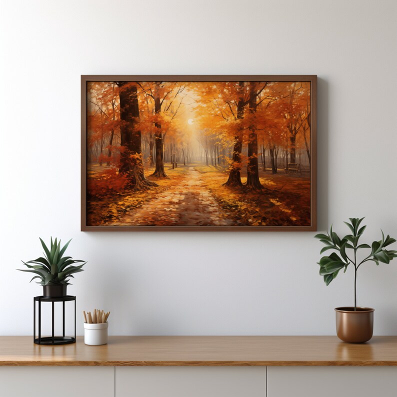 Autumn Landscape Print, Fall Landscape Printable Wall Art, Fall Wall ...