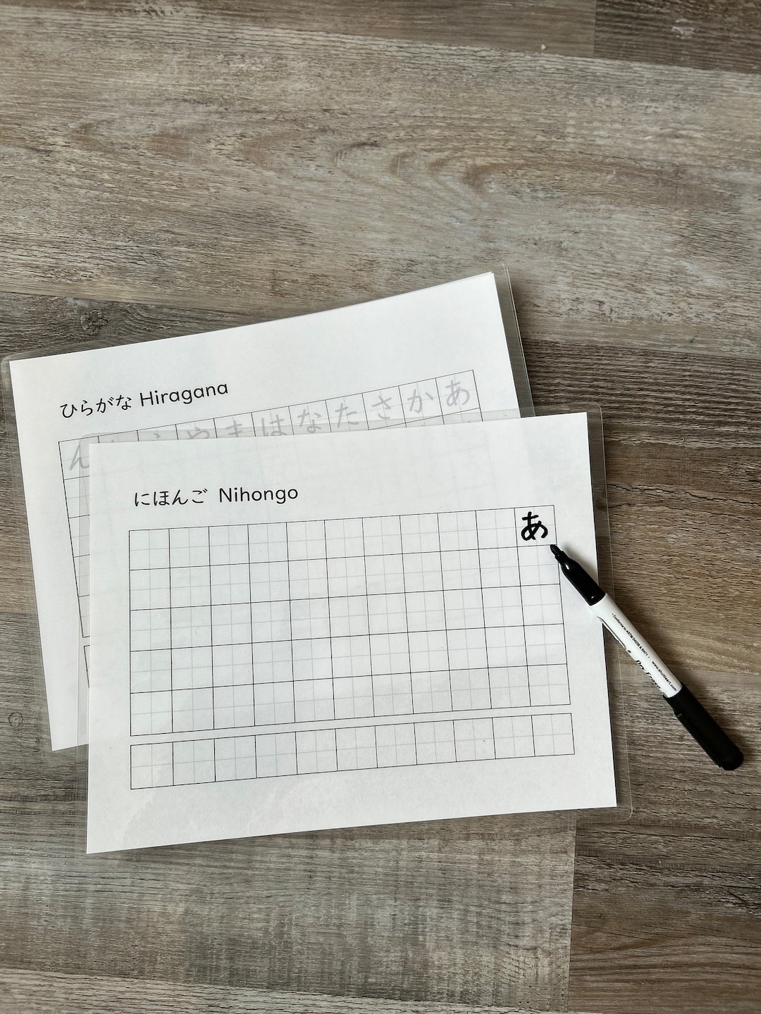 Reuse Laminated Japanese Writing Sheet- Hiragana, Katakana ...