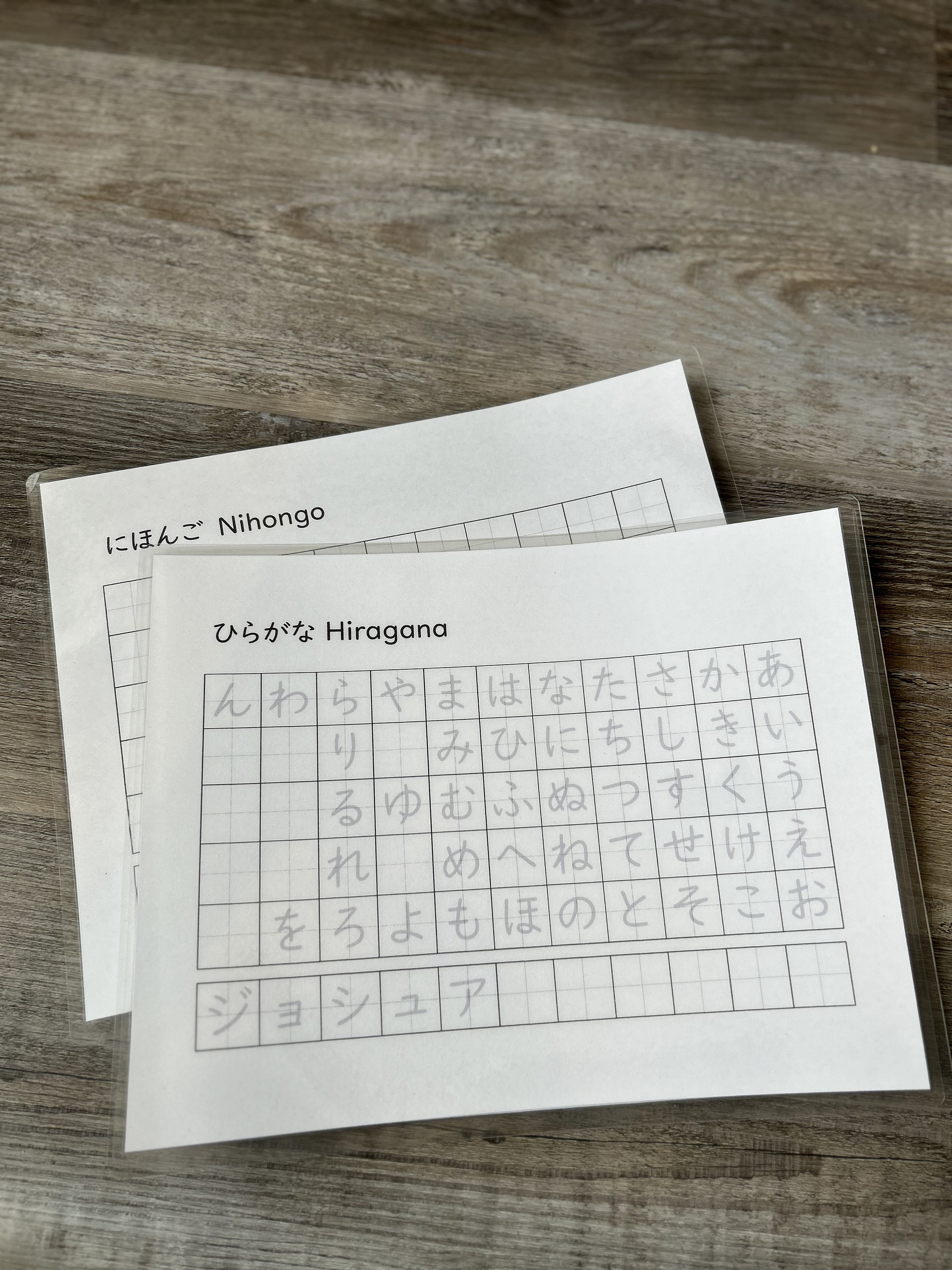 Reuse Laminated Japanese Writing Sheet- Hiragana, Katakana ...