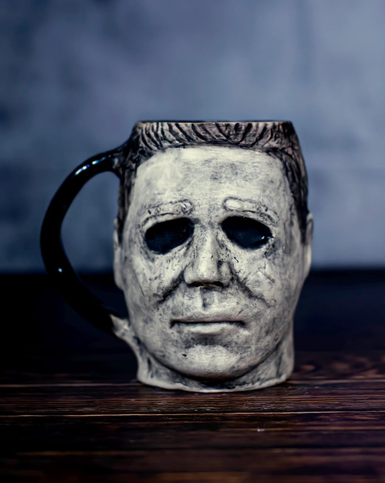 Myers Inspired Mug, Horror Collection, Sculpted Ceramic. Unique Piece ...